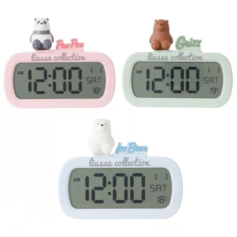 Jual Jam Alarm Miniso - We Bare Bears Collection 5.0 Alarm Clock ...