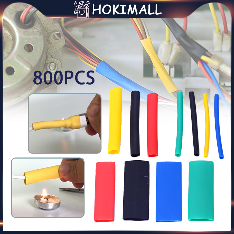 Jual 164/800pcs Isolasi Bakar Kabel Listrik Heat Shrink Tube Selang ...