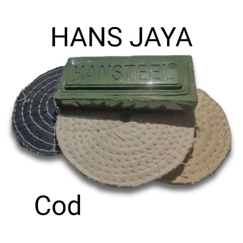 Jual set hemat batu hijau poles Hansteel ukuran kain 4 inc dan 5inc ...