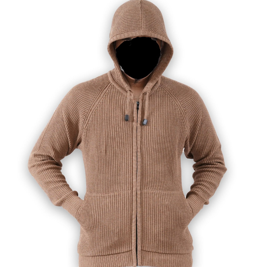 Jual Boneh Sweater Rajut Pria Hoodie Tebal Sweter Rajut Resleting Depan ...