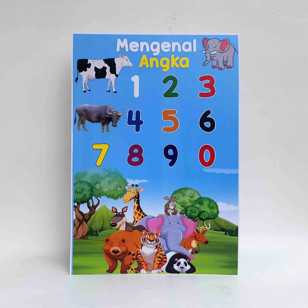 Jual Poster Sekolah | Poster Mengenal Angka | Poster Pengenalan Angka ...