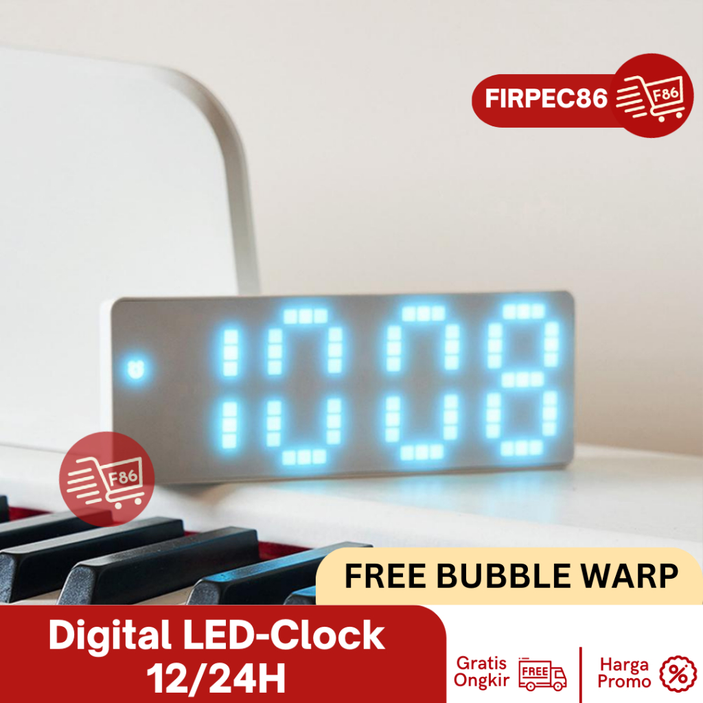 Jual Jam Meja Digital Alarm Led 3 Tingkat Pengaturan Kecerahan Waktu ...