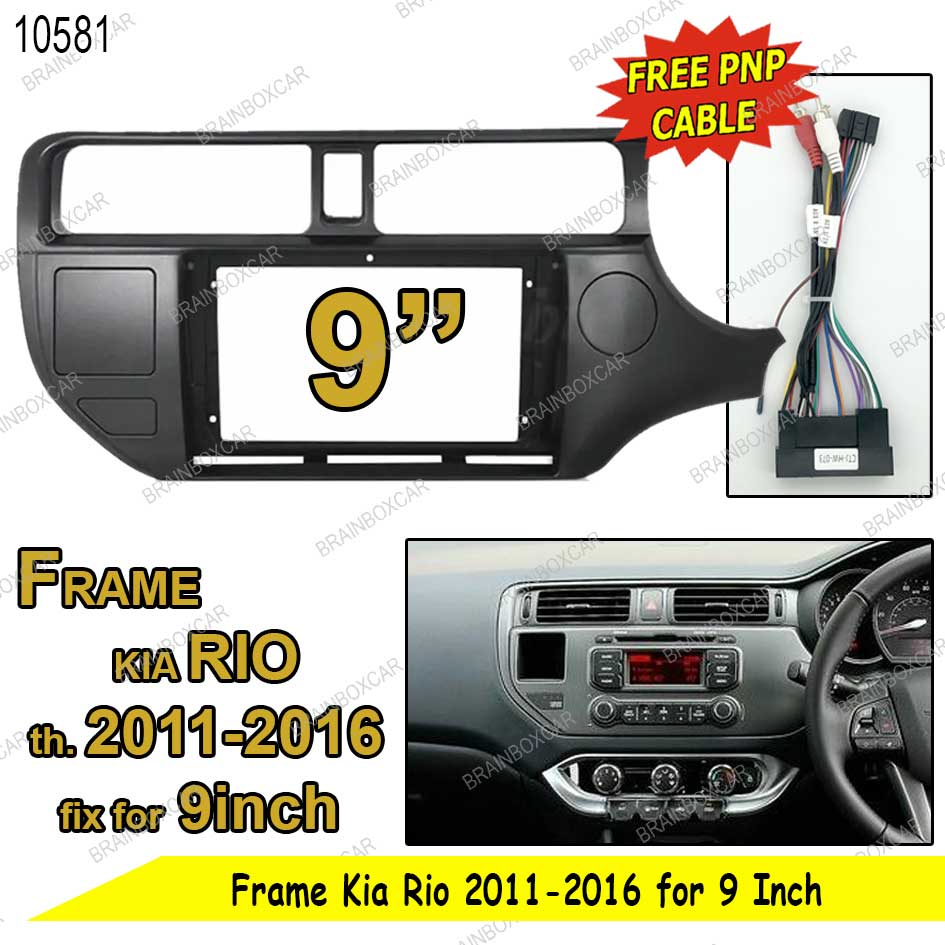 Jual Frame Head Unit Kia Rio 9 Inch Tahun 2011-2016 Bingkai Panel TV ...