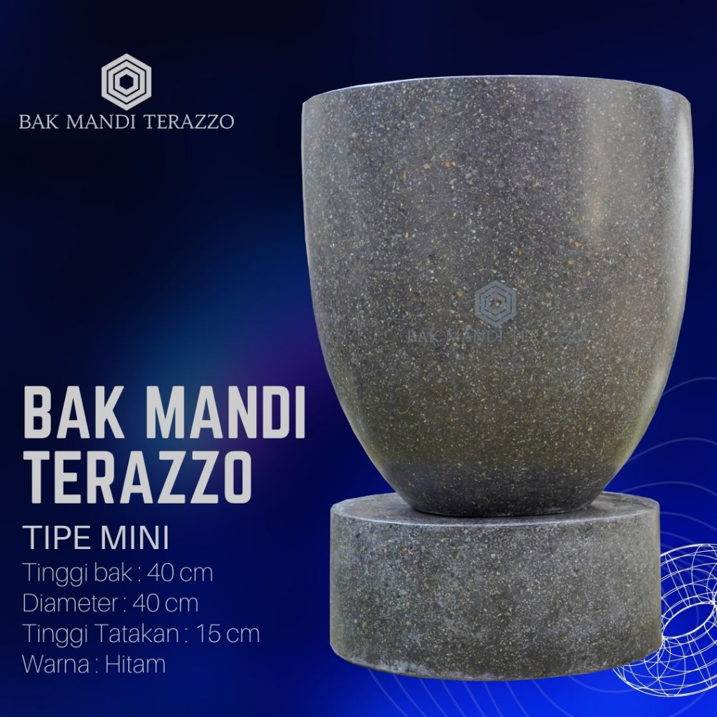 Jual BAK MANDI TERAZZO TIPE MINI VARIAN HITAM | BAK AIR TERASO | BAK ...