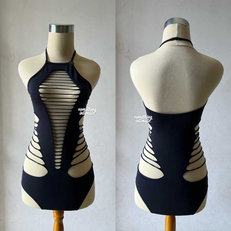 Jual LASENZA Strappy Seamless Unlined Fishnet Teddy Cutout Bodysuit ...