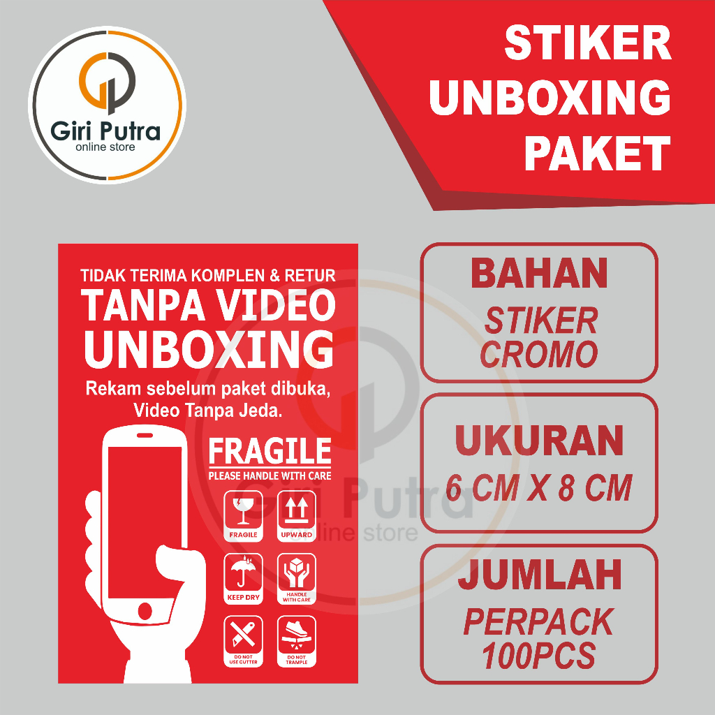 Jual Stiker Unboxing / Stiker Paket | Shopee Indonesia