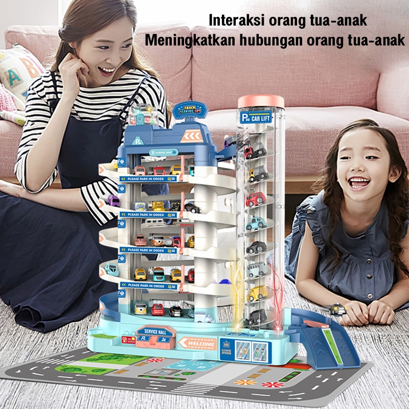 Jual Mainan Mobil Mini Simulasi Gedung Parkir Mobil Dengan Lift ...