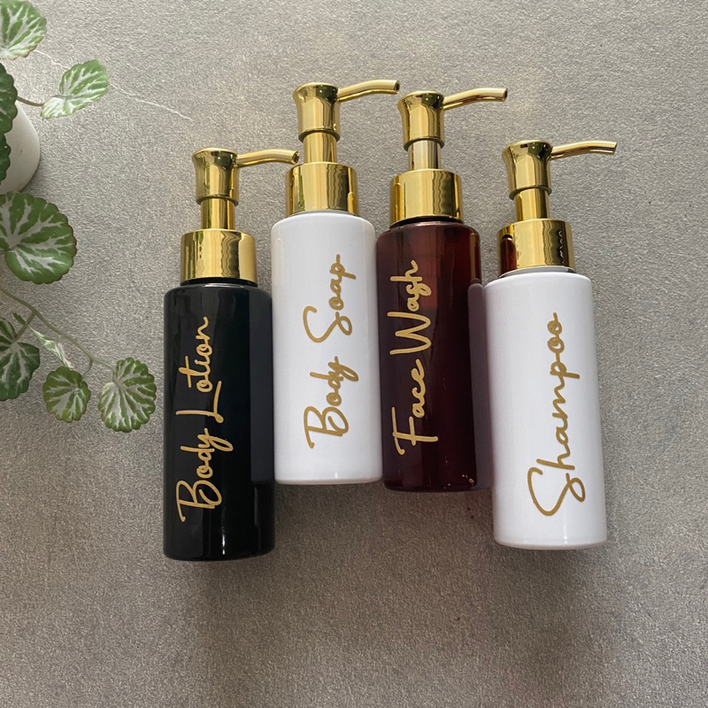 Jual BOTOL RF REFILL 100ml PUMP GOLD LUXURY FREE STIKER CUTTING ...