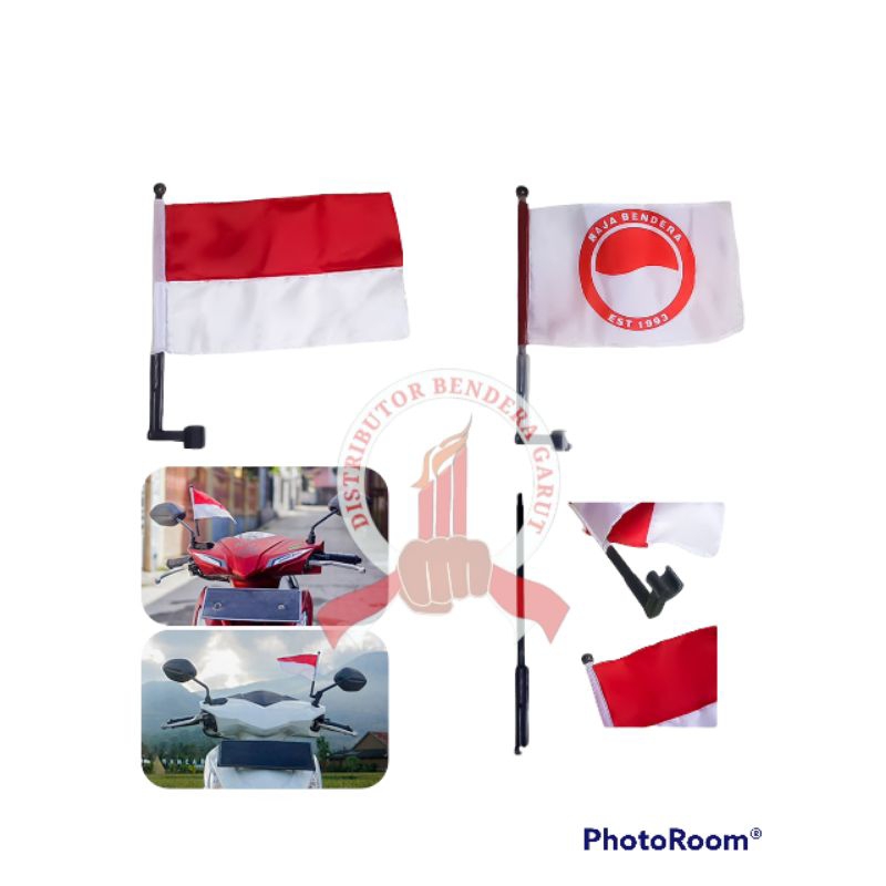 Jual bendera motor 1set dan tiang | Shopee Indonesia