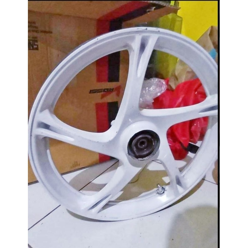Jual Velg depan yamaha mio sporty/smile second original(putih) | Shopee ...