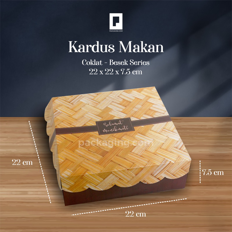 Jual Kardus Nasi/Box Nasi Kotak Motif Coklat Besek | Shopee Indonesia