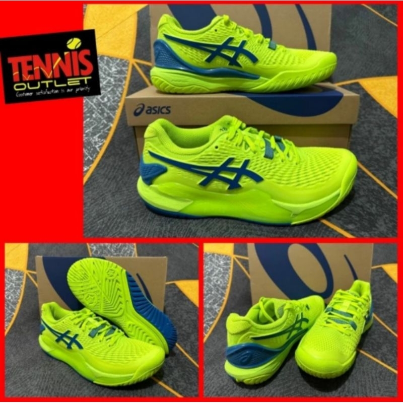 Jual Asics gel resolution 9 hazard green / reborn blue | Shopee Indonesia