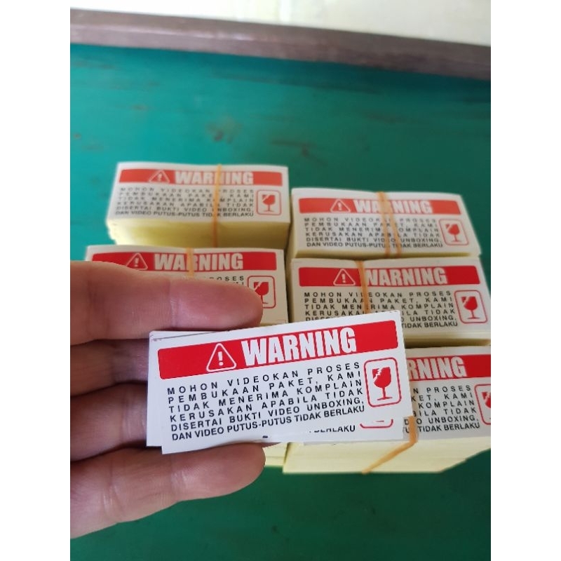 Jual [ 500 pcs ] label stiker wajib video unboxing stiker jangan ...