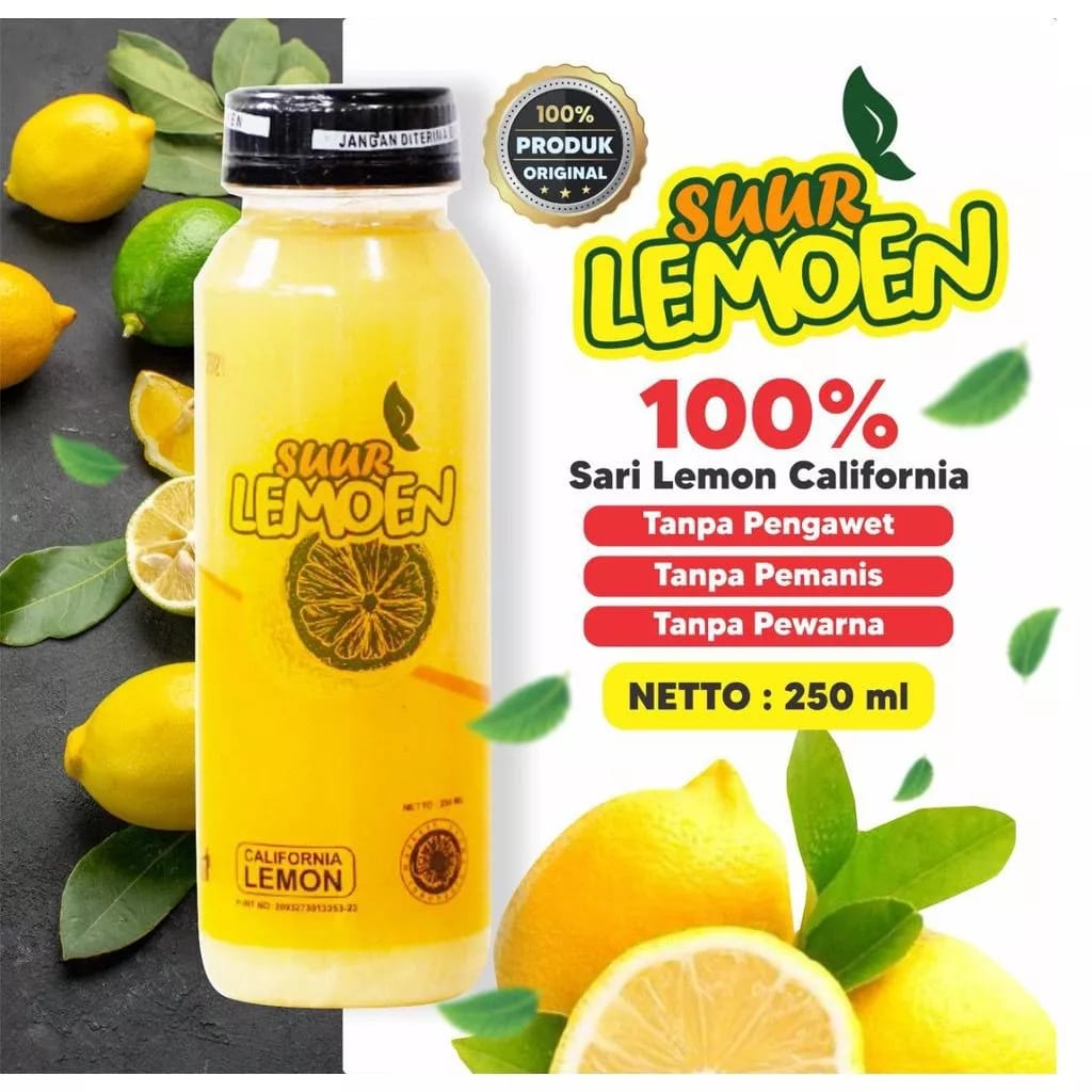 Jual SARI LEMON AIR LEMON MURNI MINUMAN DIET LEMON CALIFORNIA ASLI ...