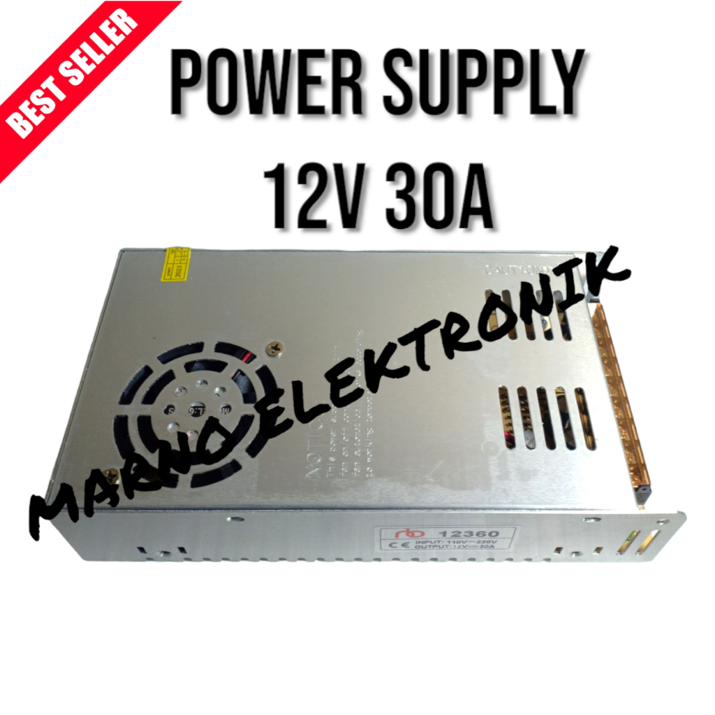 Jual POWER SUPPLY SUPLY SUPLEY 12V 30A 12 VOLT 30 AMPER ASLI ORI ORIGINAL | Shopee Indonesia