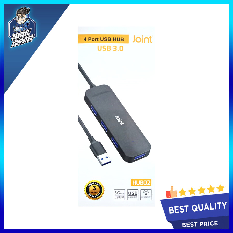 Jual USB HUB 4 PORT JOINT HUB02 BLACK | Shopee Indonesia