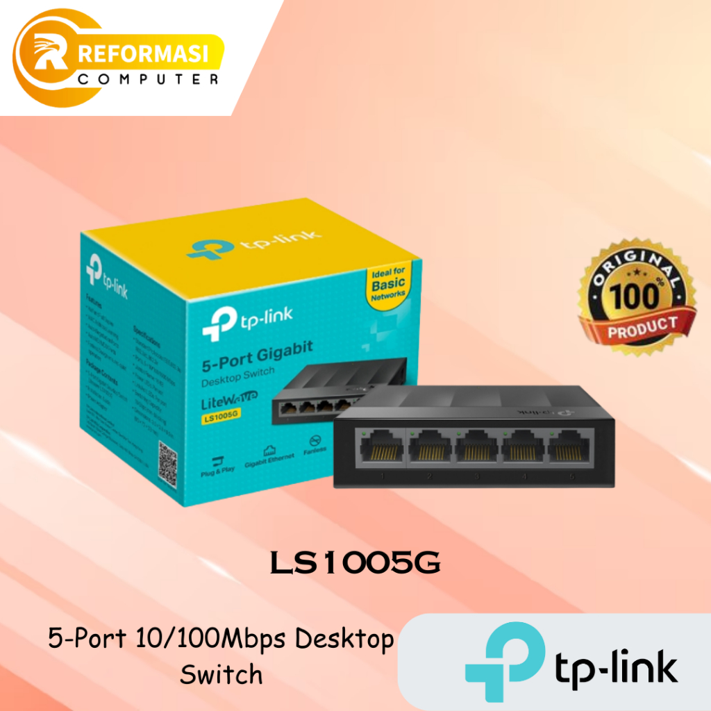 Jual TP-LINK TL-LS1005G Desktop Switch 5 port | Shopee Indonesia