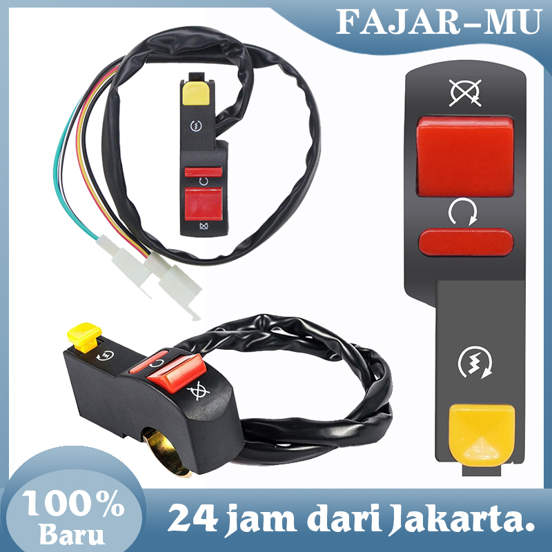 Jual Saklar Motor Universal 3 Tombol Saklar Starter Motor Power Switch ...