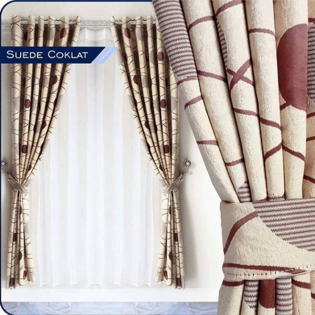 Jual GORDEN BLACKOUT HORDENG MOTIF ACACIA POLKADOT TIRAI JENDELA KORDEN ...