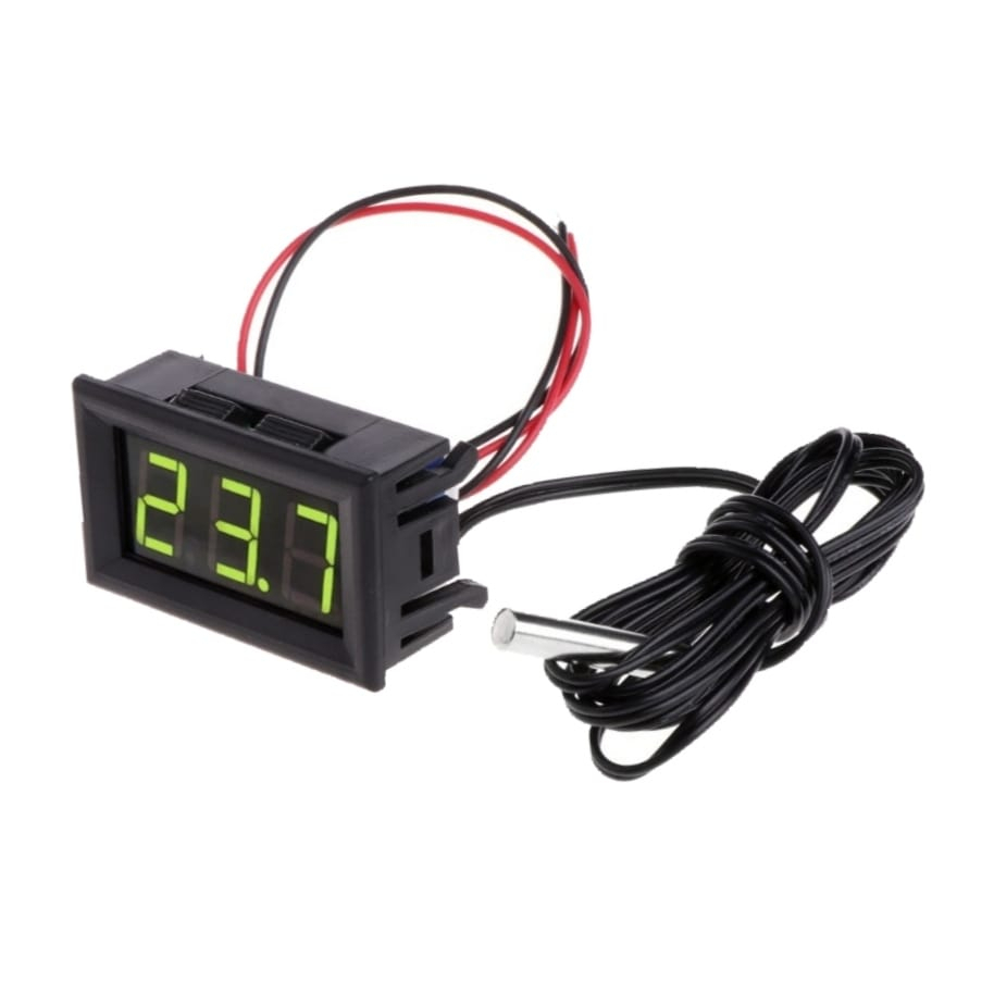 Jual Thermometer Termometer LED Digital 12V DC Volt Pengukur Suhu ...