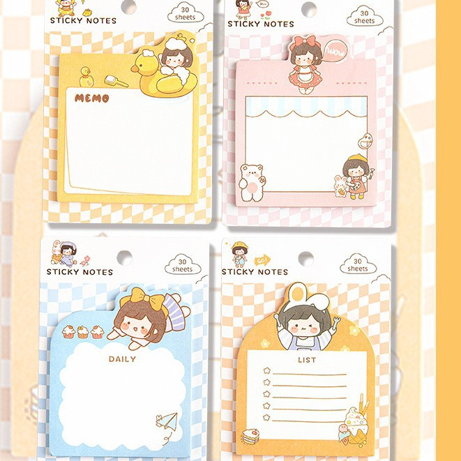 Jual HM33 Sticky Note Motif Kartun Lucu Sticky Notes Penanda Buku ...