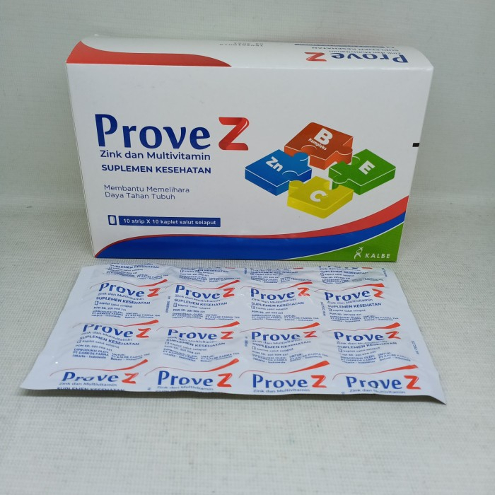 Jual Prove Z Strip Isi 10 Kaplet Per Lembar - Multivitamin Daya Tahan ...