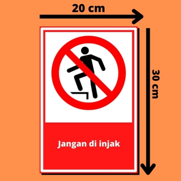 Jual Stiker larangan jangan diinjak Sticker sign dilarang diinjak rambu ...