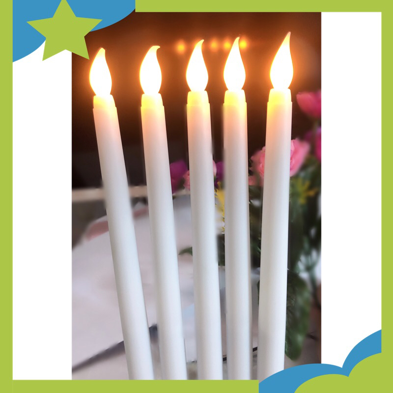 Jual Lilin elektrik led kuning body putih PANJANG sumbu goyang / SUMBU ...