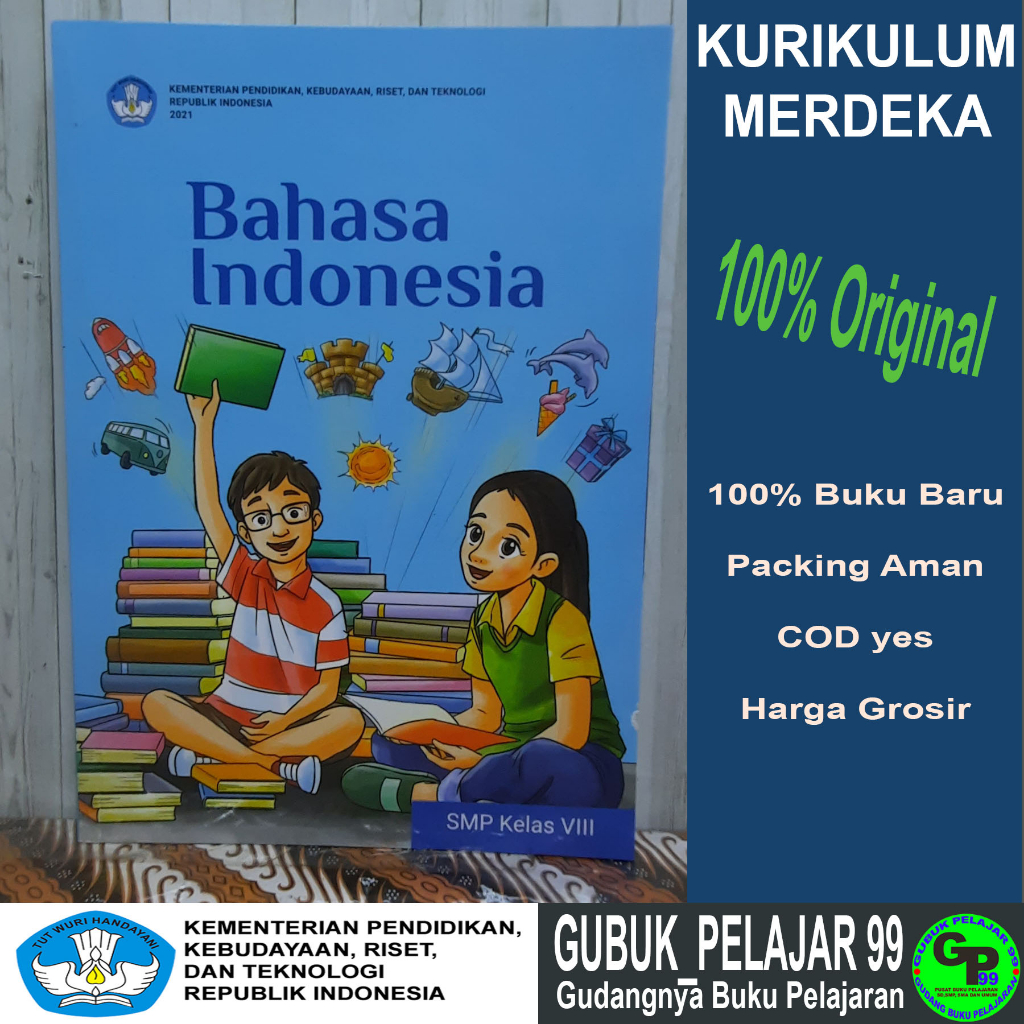 Jual Buku Paket Siswa BAHASA INDONESIA Untuk SMP/MTs Kelas 8 Kurikulum MERDEKA Kemdikbudristek ...