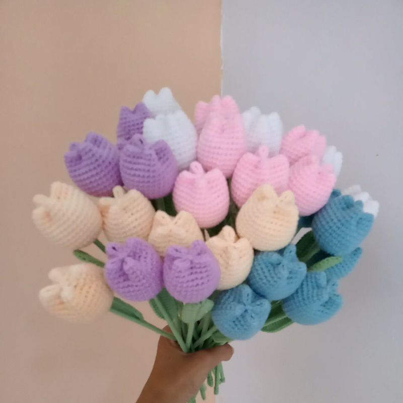 Jual READY STOCK!! bunga tulip rajut/ buket bunga/crochet/amigurumi ...