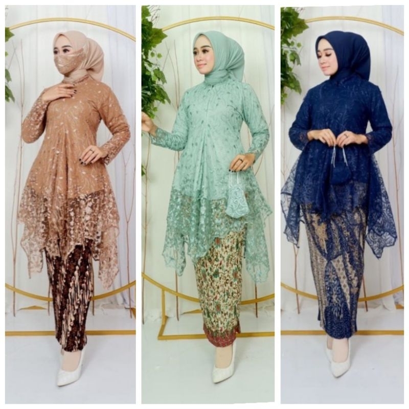 Jual Set Tunik Jubrai Azalea /Kebaya Busui Modern/Kebaya Wisuda/Kebaya ...