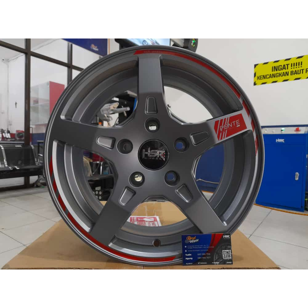 Jual Velg Mobil Ring 15 HSR PENTE Pcd 5X114,3 Lebar 6,5 Et 42 Semi Matte Grey | Shopee Indonesia