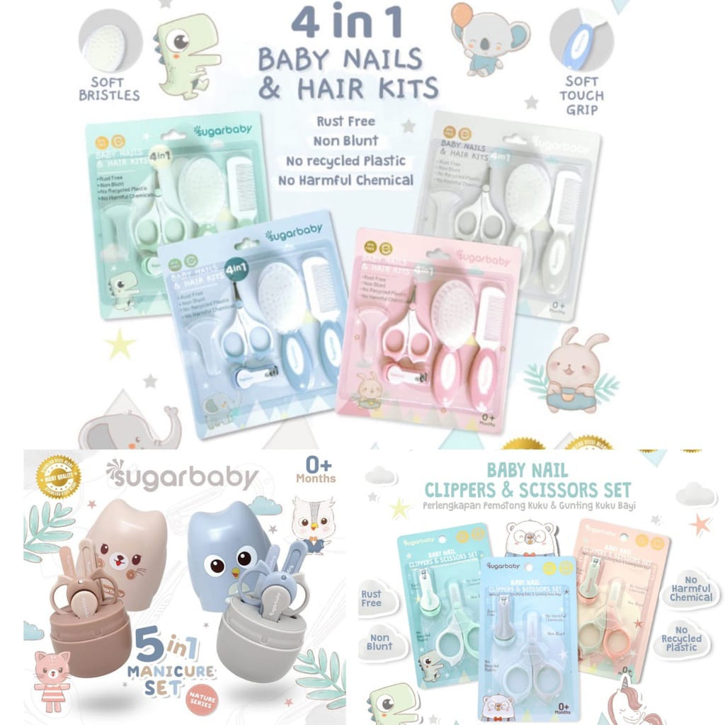 Jual Sugar Baby Manicure 4in1 Baby Nail & Hair Kits (Perlengkapan ...