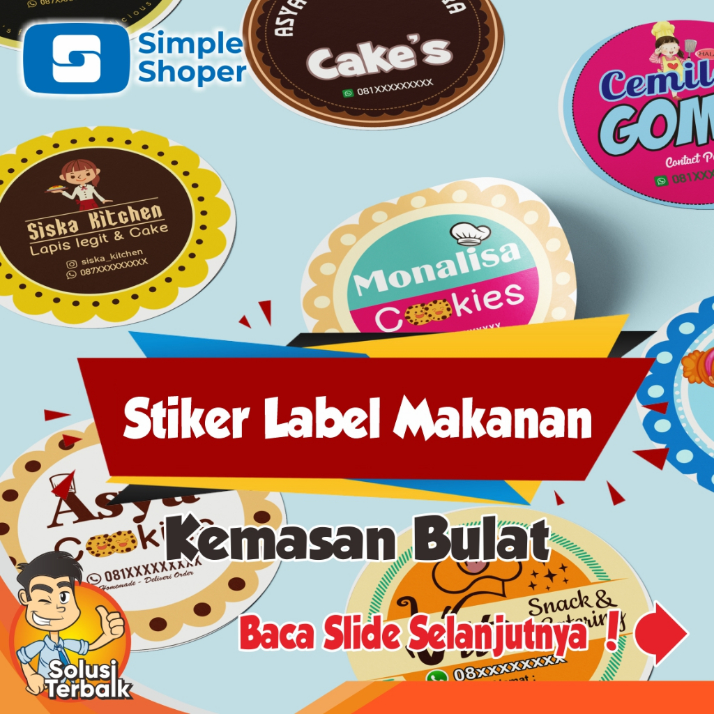 Jual Stiker Label Makanan Bentuk Bulat Bahan Cromo Murah | Shopee Indonesia