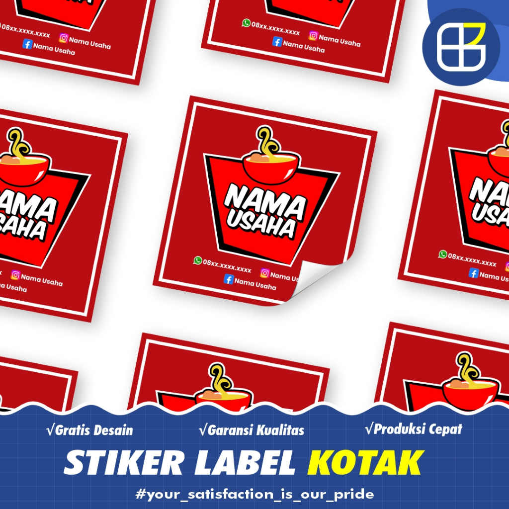 Jual Stiker Label Makanan atau Minuman / Stiker Cutting / Stiker Online ...