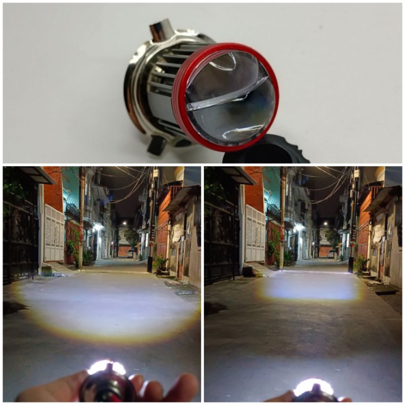 Jual Lampu LED Projie H4 Mini Projector Lens Lensa Motor Mobil ...