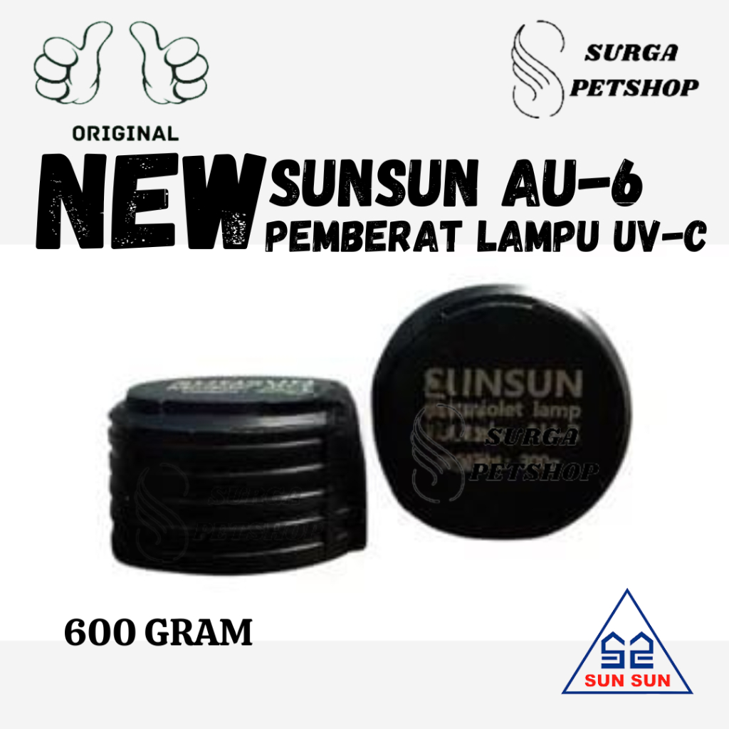 Jual NEW SUNSUN AU 6 PEMBERAT LAMPU UVC PRO SERIES LAMPU AU6 UV C AKUARIUM KOLAM IKAN ...