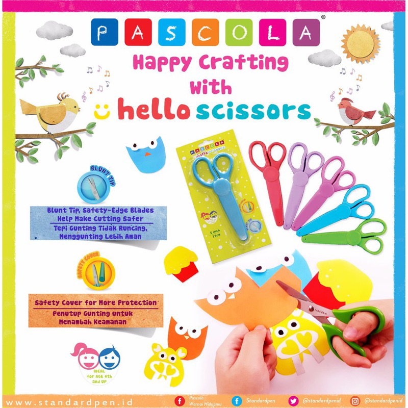 Jual standard Pascola hello Scissors (gunting alat pemotong kertas ...