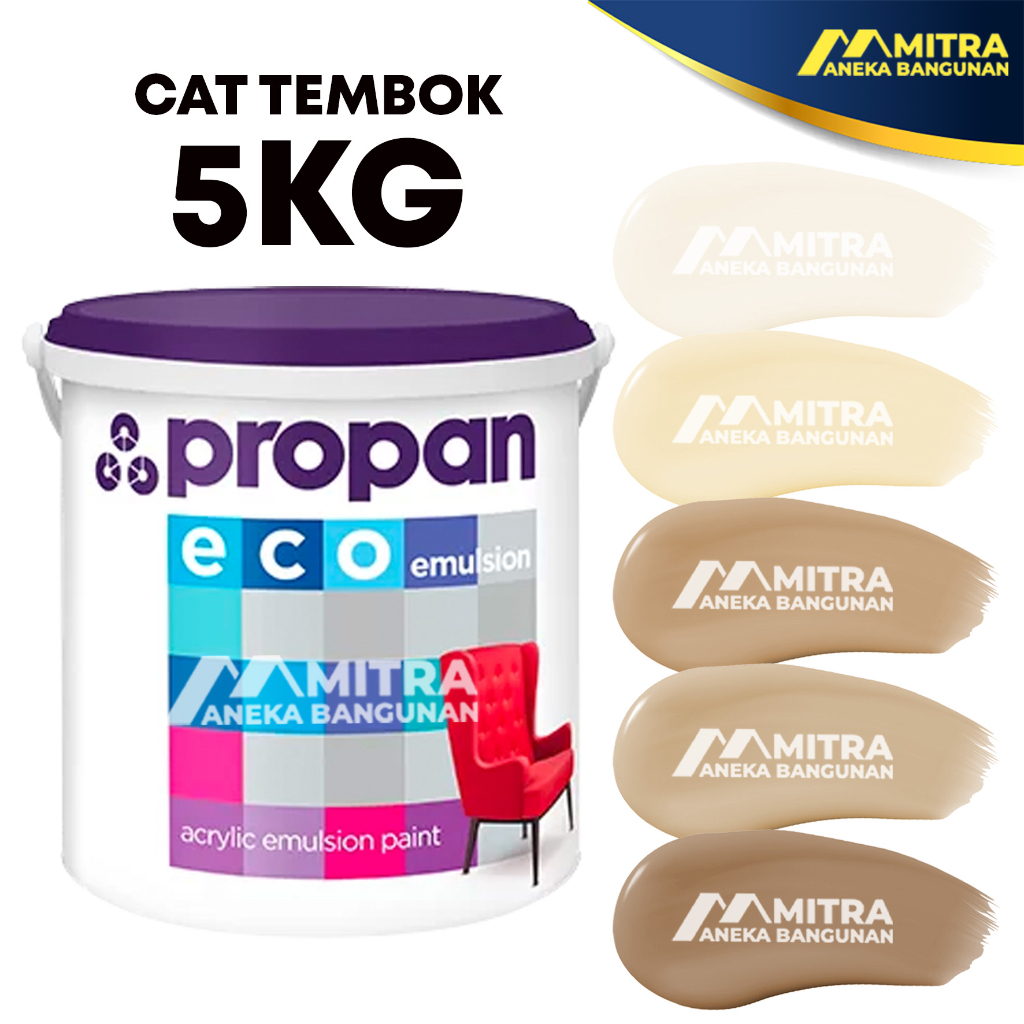 Jual CAT TEMBOK INTERIOR PROPAN ECO EMULSION 5 KG / CREAM BEIGE ...