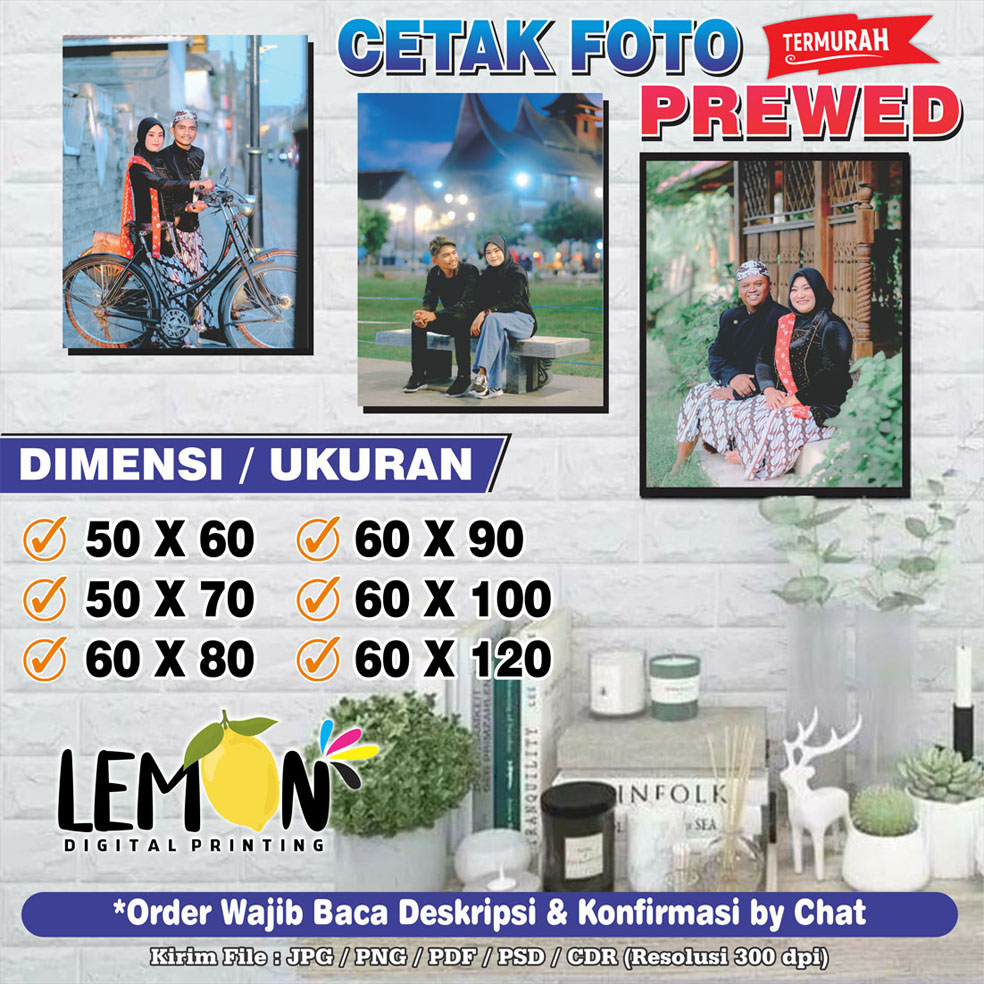 Jual Cetak Foto /Poster / Foto Prewedding Uk Besar ( 50x60 - 60 X 120 ...