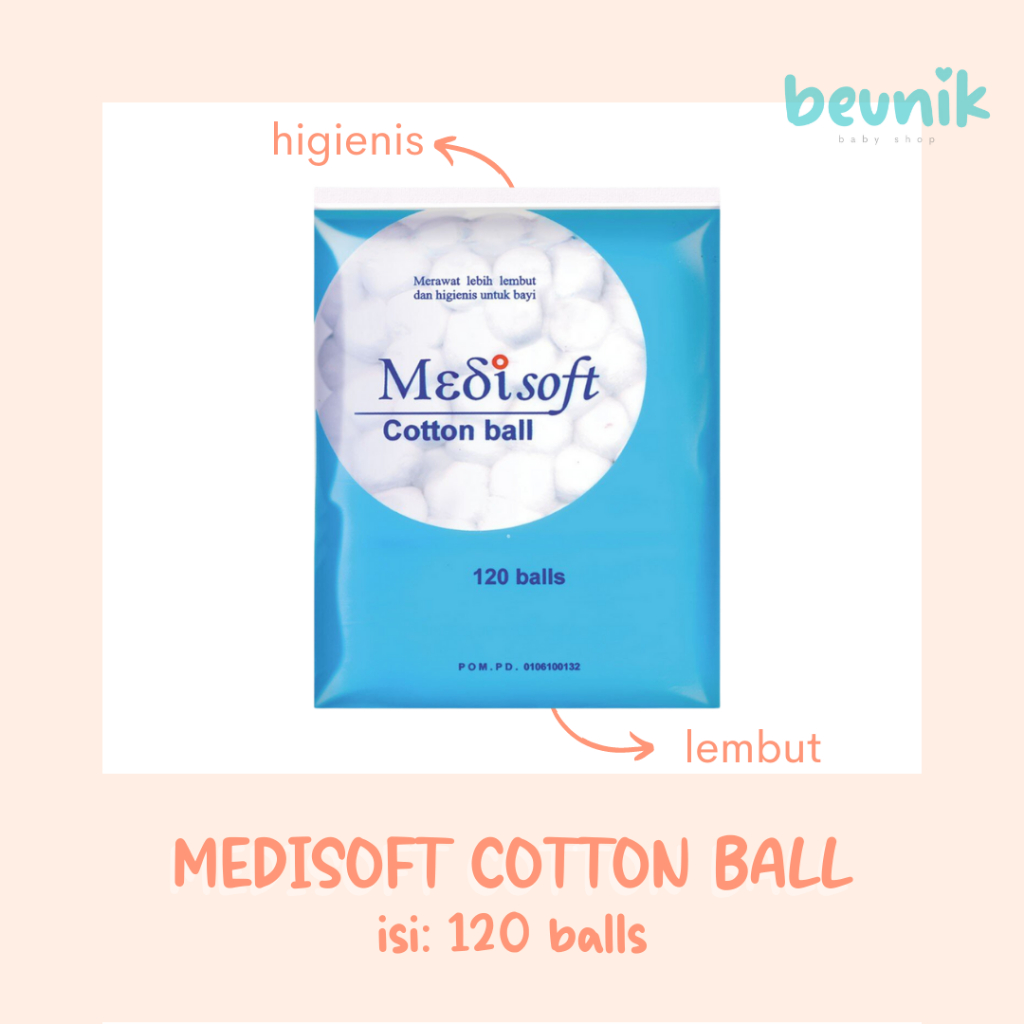 Jual Medisoft Cotton Balls 120 Blue Biru (Kapas Bulat/ Kapas Bola ...
