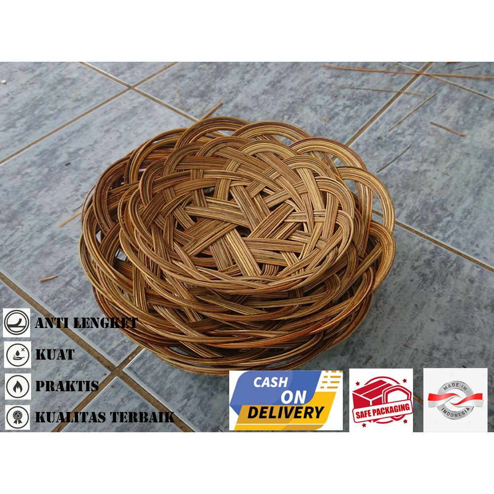 Jual Piring Lidi Anyaman Piring Rotan Bambu Murah | Shopee Indonesia