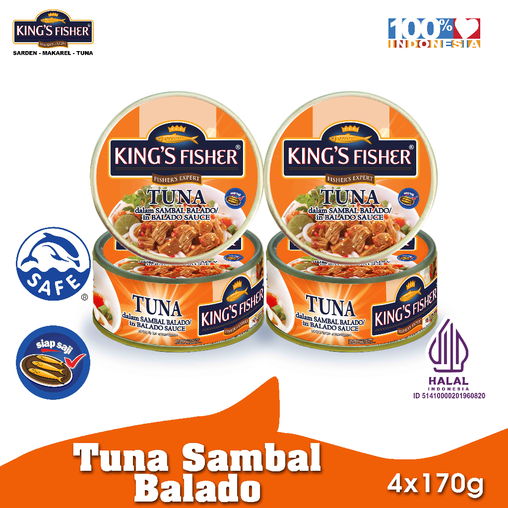 Jual Paket 4 pc King's Fisher Tuna Sambal balado Daging Tuna Makanan ...