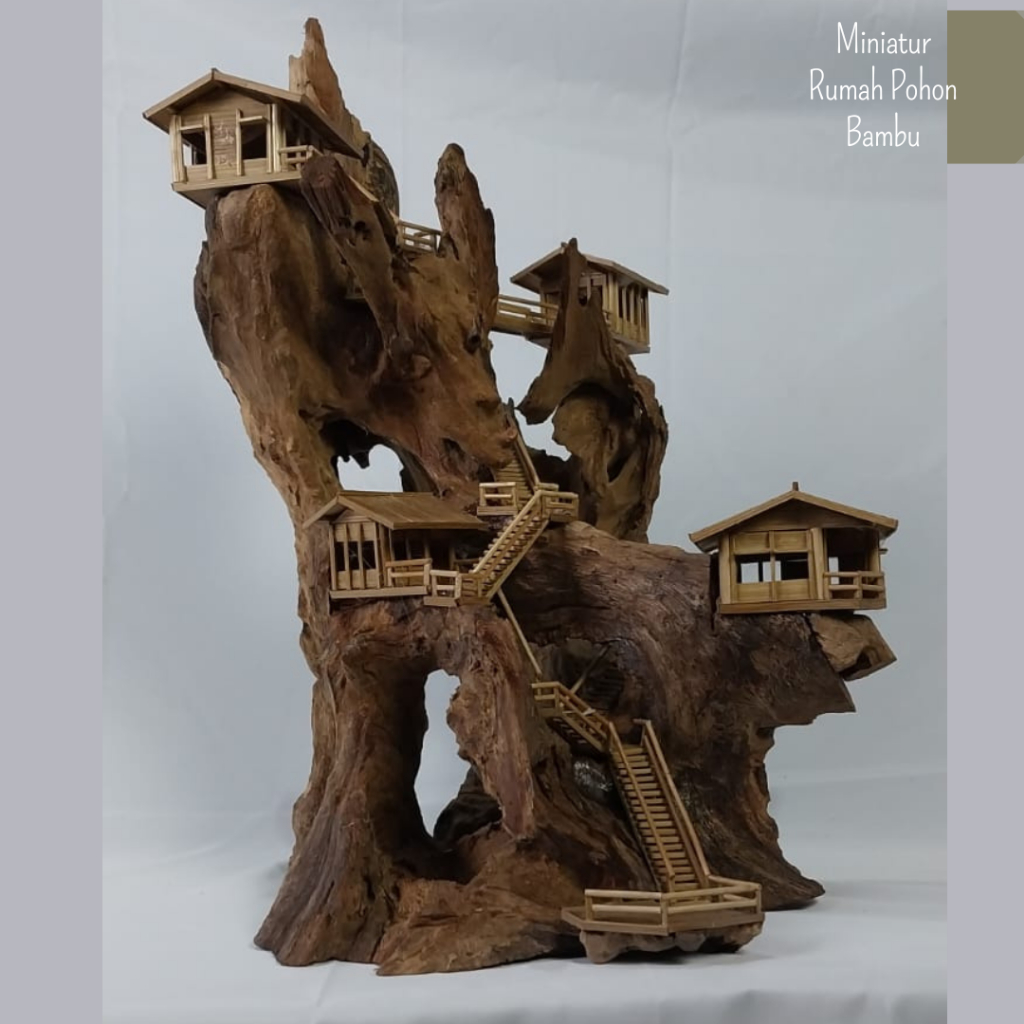 Jual Miniatur Rumah Pohon Bambu Dekorasi Rumah Aesthetic / Miniatur ...