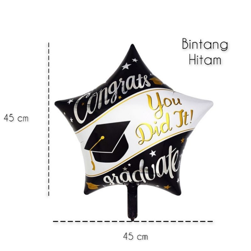 Jual Balon Wisuda Kelulusan Graduation Baloon Piala Toga Graduation ...