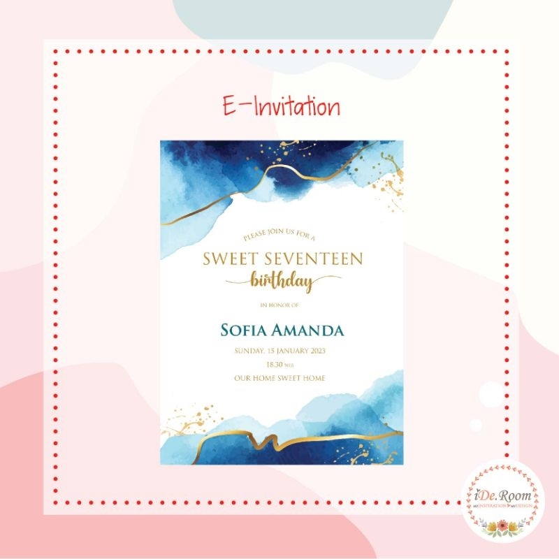 Jual Undangan Digital Sweet Seventeen Template / E-invitation by Ide ...