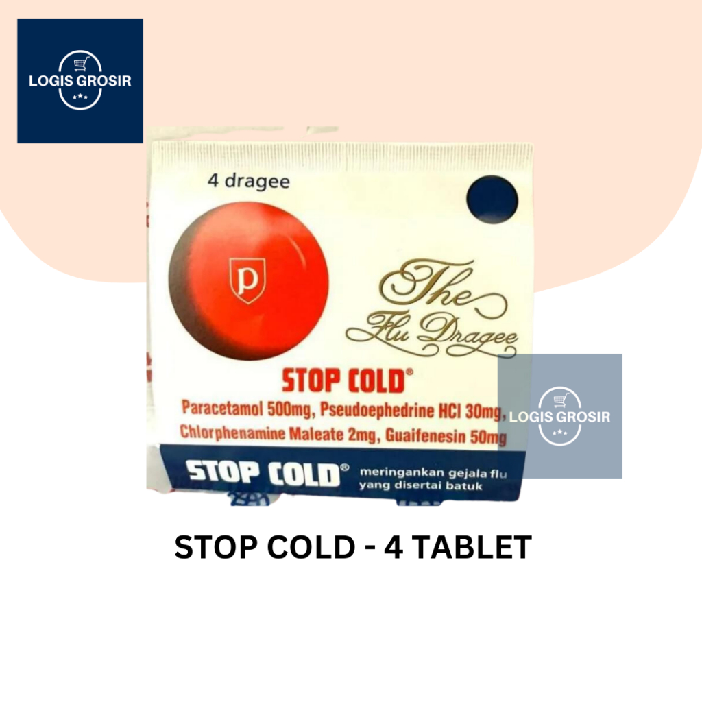 Jual Stop Cold 1 Strip / 4 Tablet / Obat Flu Disertai Batuk / Stopcold ...