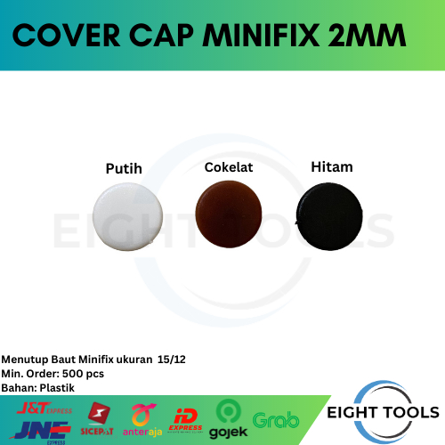Jual Tutup minifix / cover cap minifix 2 mm / Tutup Minifix Plastik ...