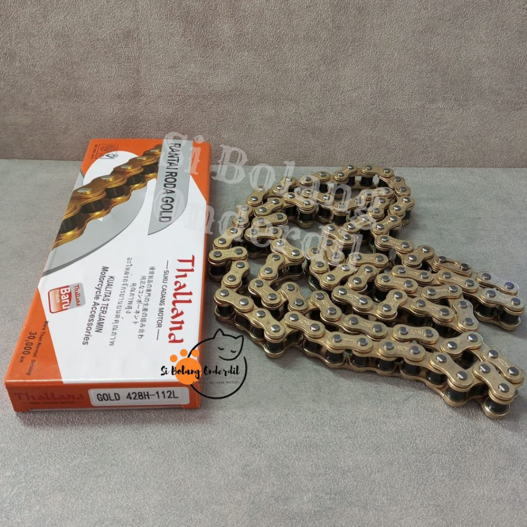 Jual RANTAI RODA GOLD 428H 110L / 428H 112L / 428H 120L / 428-128L / 428H 140L RANTE RODA EMAS ...