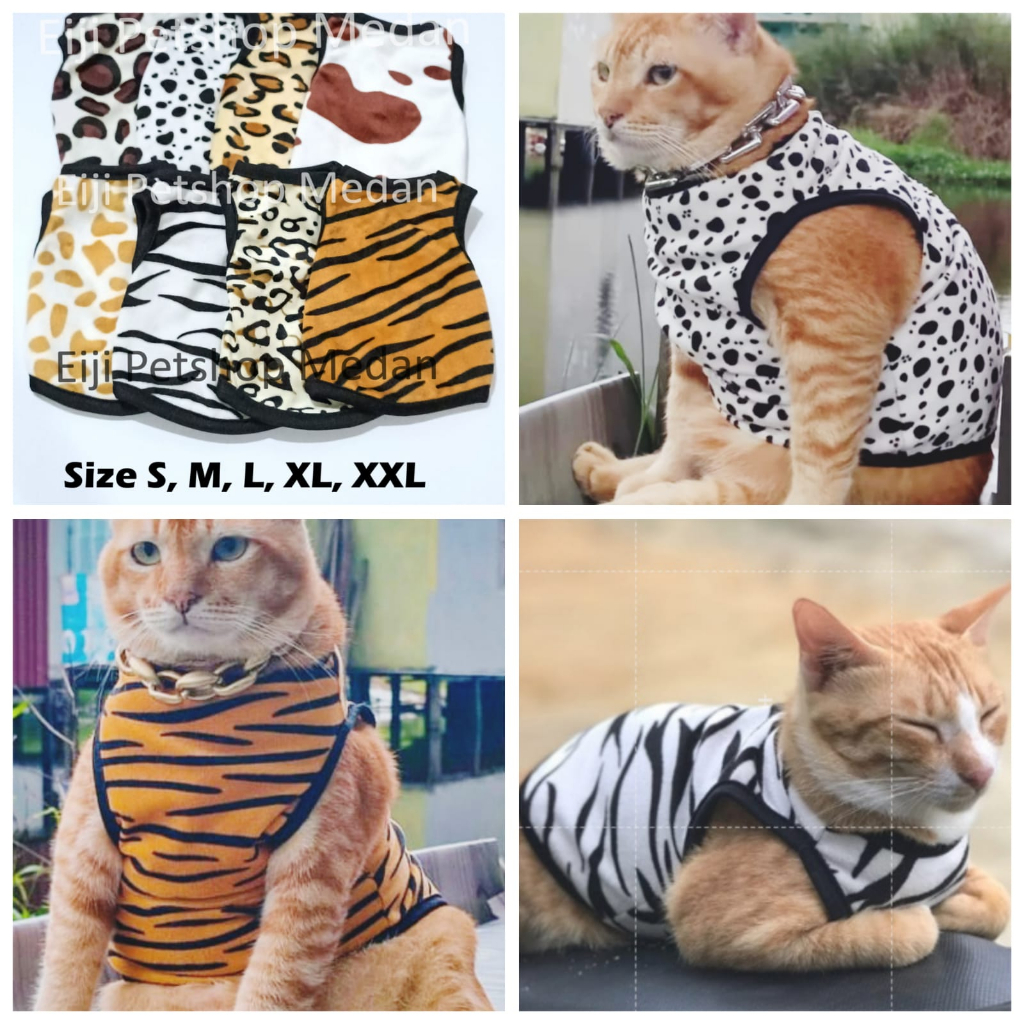 Jual Baju Kucing Motif Binatang Harimau Baju Anak Kucing Kitten Puppy ...